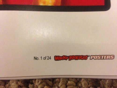 2012 Topps Series 1 Wacky Packages Poster Complete Set All 24 Not ...