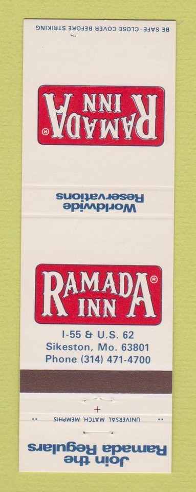 Matchbook Cover - Ramada Inn Sikeston MO | eBay