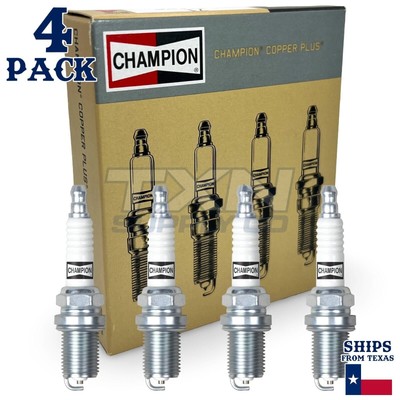 4 Pack Spark Plugs Champion Copper Set for 2008-2010 DODGE CALIBER L4-2 ...