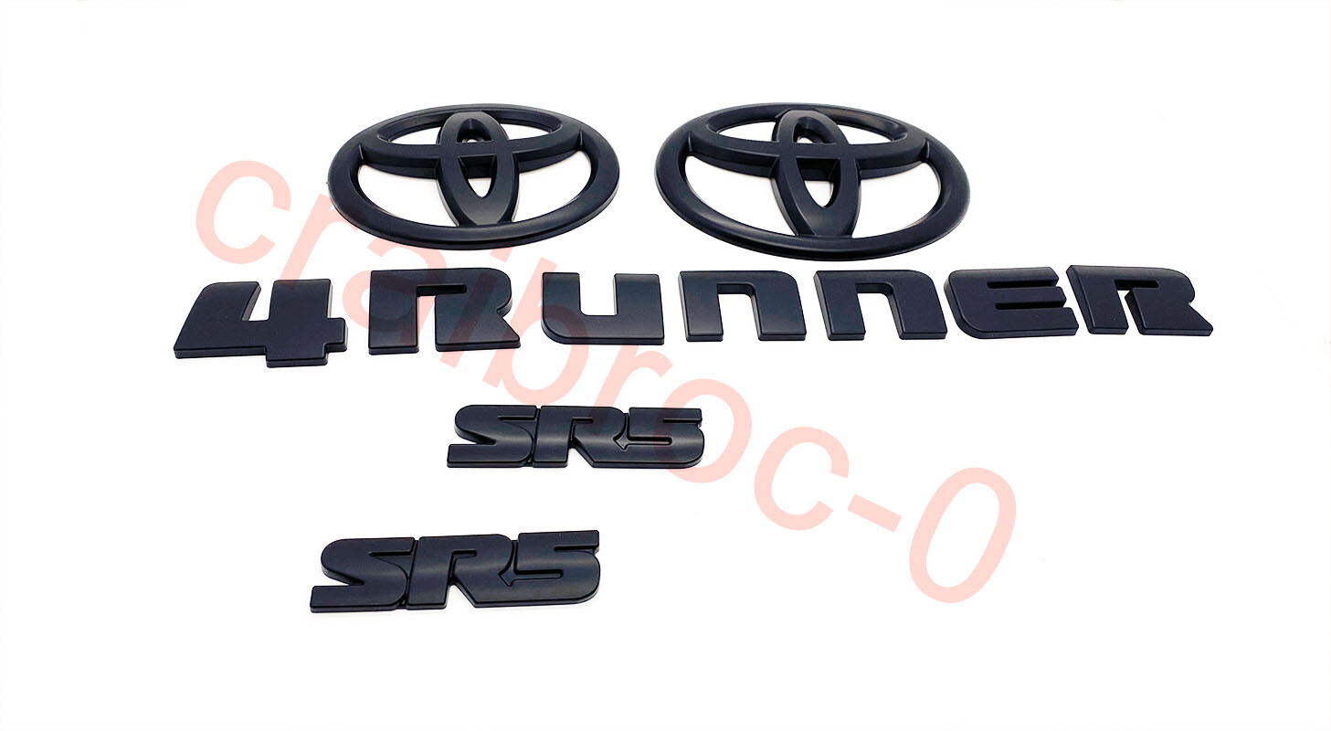 Overlay ! New 2014-2024 Toyota 4Runner SR5 Matte Black Out Emblem Kit 5 ...