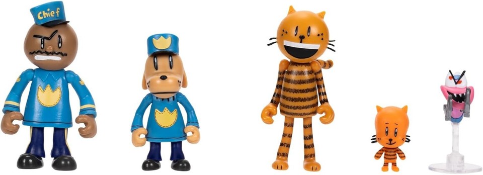 Dog Man, Lil Petey, Petey, Chief & Flippy Action Figure 5-Pack | eBay