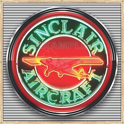 SINCLAIR AIRCRAFT AVIATION DEALER AIRPORT STYLE SIGN PRINTED BANNER L ...