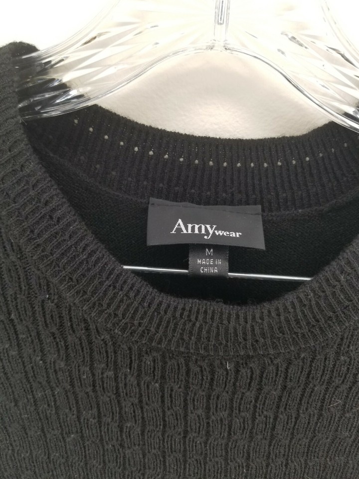 Amy Wear Womens Sweater Dress Black Gray NWT Size Medium | eBay
