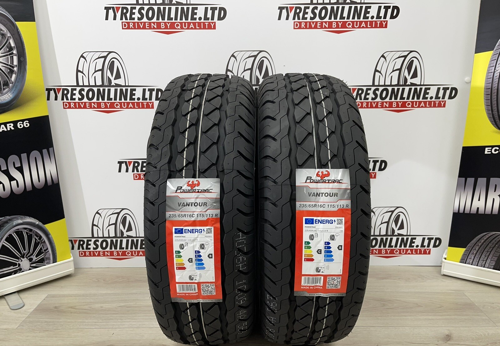 2 X 235 65 16C POWERTRAC 115/113R 235/65R16C COMMERCIAL M+S VAN TYRES C B LABEL | eBay