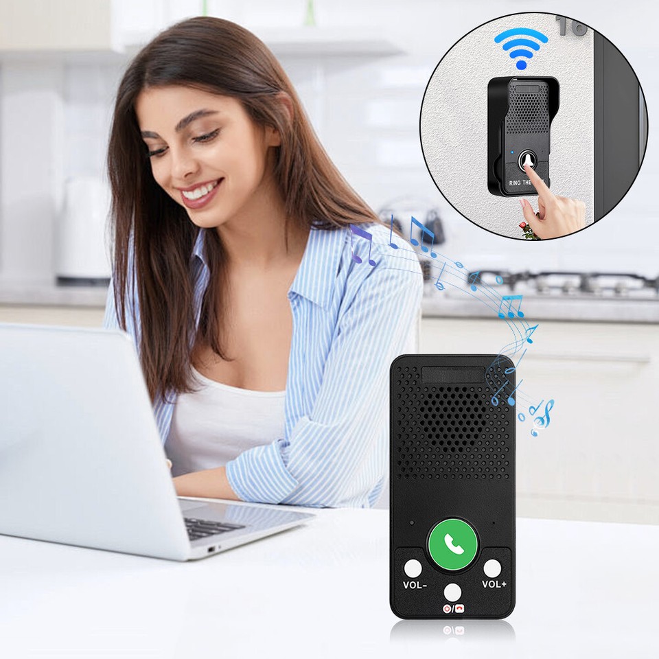 Wireless Doorbell One Press To Talk Hands Free Full Duplex Intercom ...