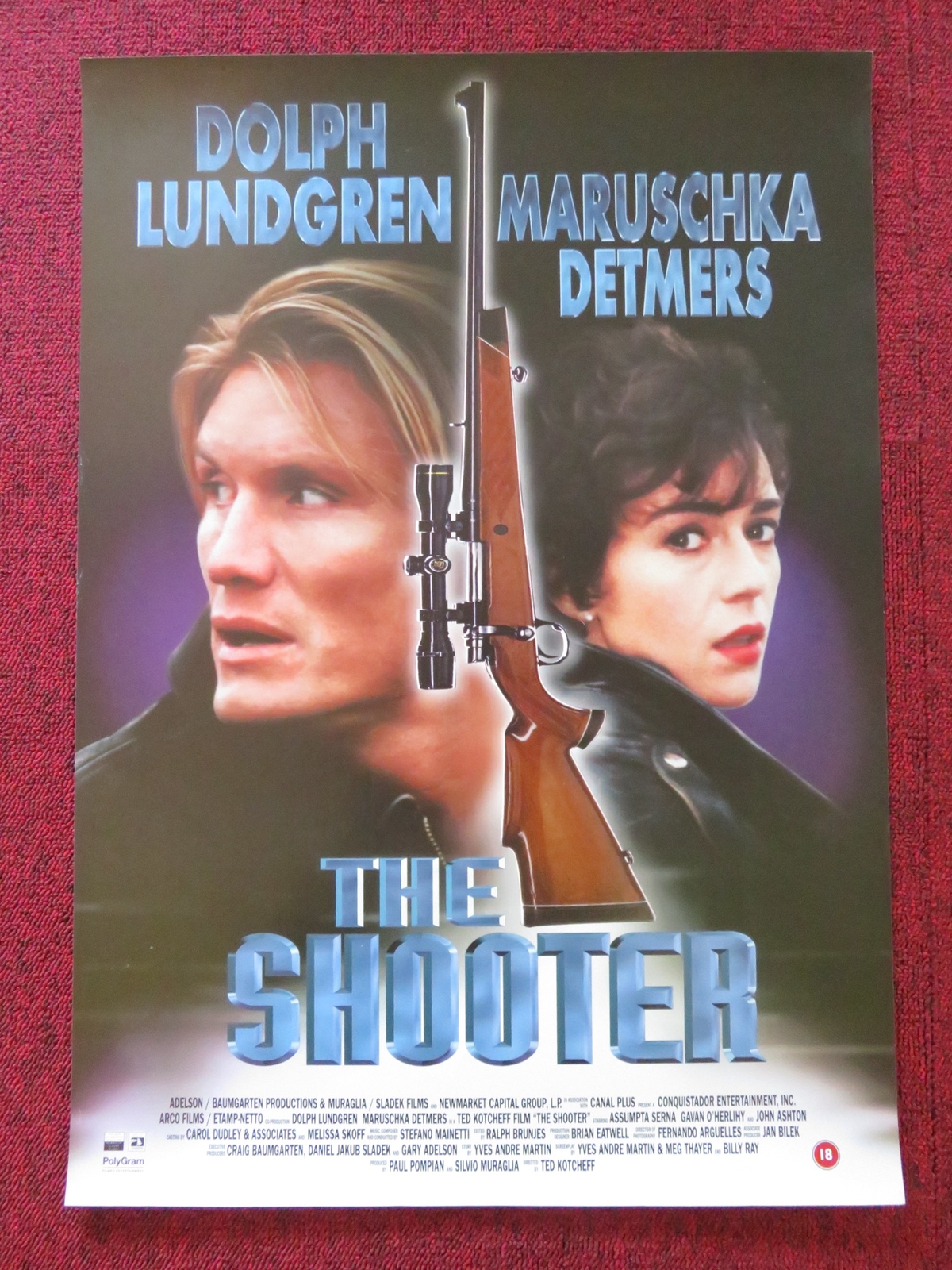 THE SHOOTER VHS VIDEO POSTER DOLPH LUNDGREN MARUSCHKA DETMERS 1995 | eBay