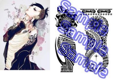 Tokyo Ghoul Uta Arms Hand Body Art Tattoo Seal Sticker Cosplay Anime ...