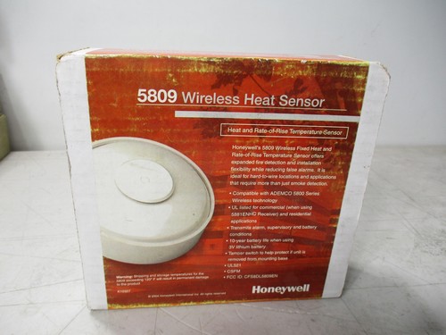 j209) Honeywell 5809 Wireless Heat and Rate-of-Rise Temperature Sensor ...