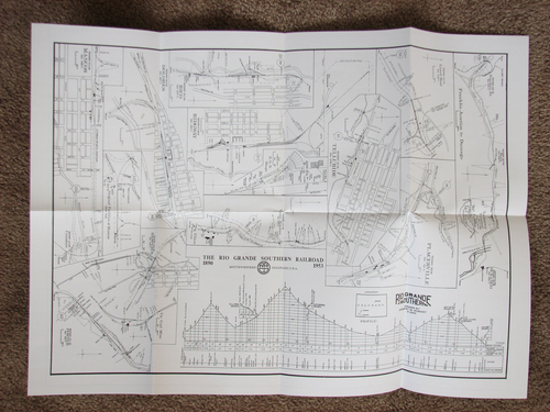 Rio Grande Southern Railroad Map - Ernie Robart 2003 Colorado Narrow ...