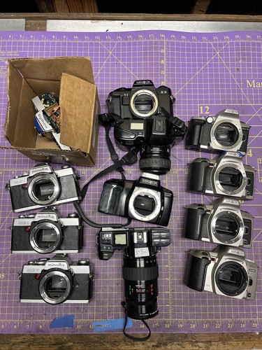 Lot Of 12 Minolta 35mm SLR Film Cameras - Parts Or Repair | eBay