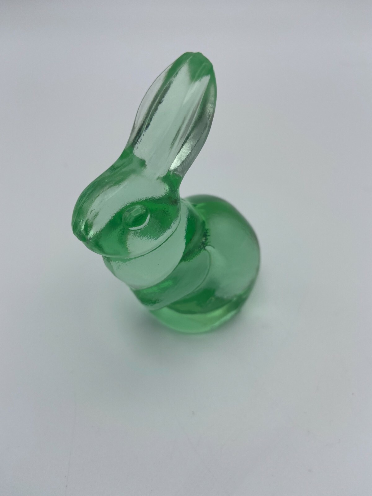 Fenton Clear Green Glass Rabbit | eBay