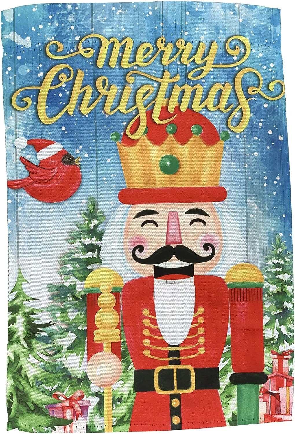 Merry Christmas Nutcracker Garden Flag 12” x 18”, Double Sided, Festive ...