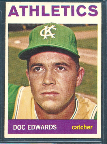 1964 Topps Baseball Set Break #174: DOC EDWARDS Kansas City Athletics ...