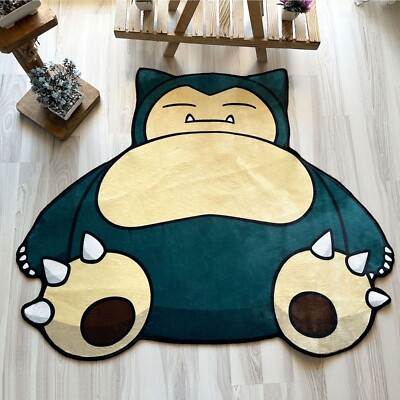 Snorlax Funny Rug Mat, Pokemon Lover Gift, Anime Room Mat | eBay
