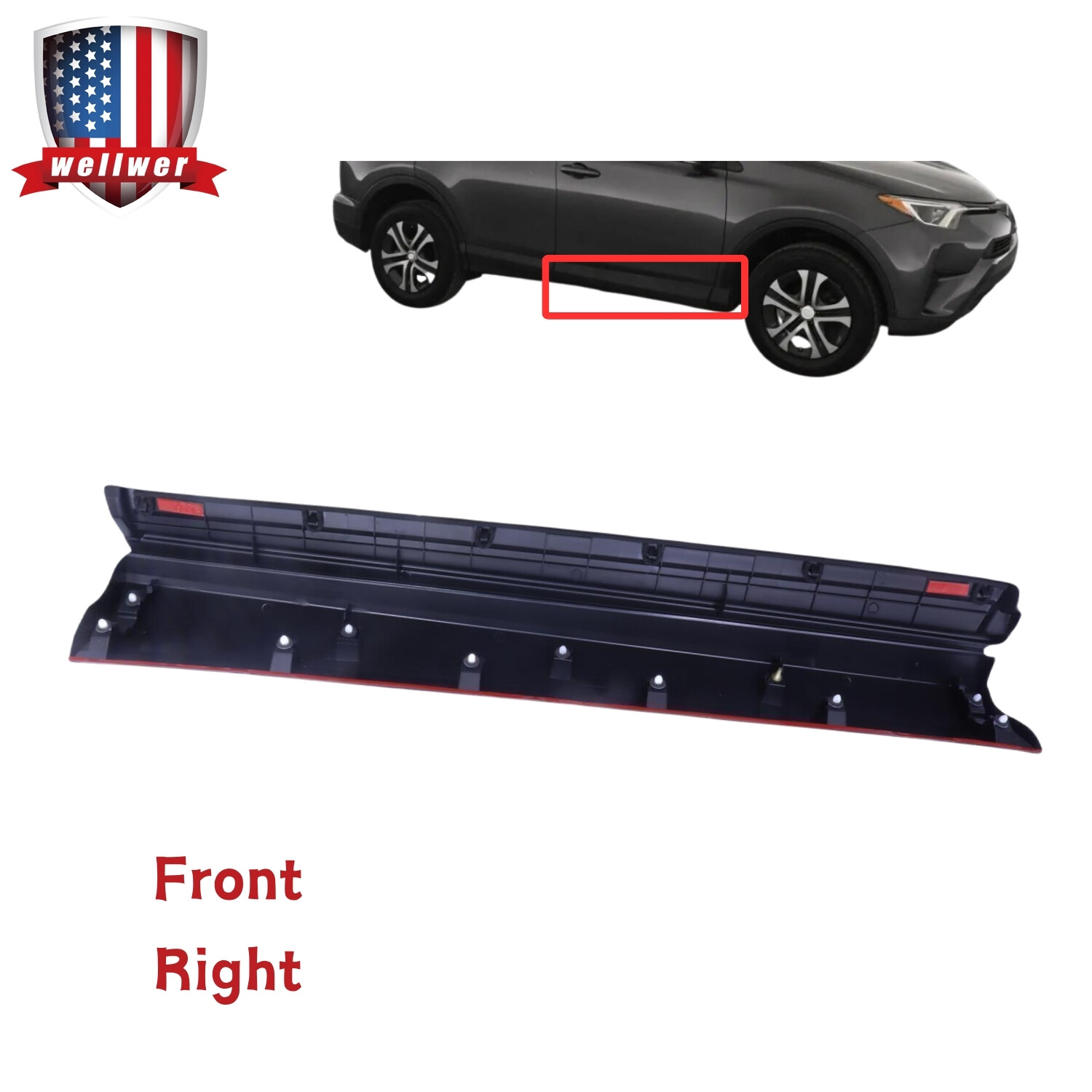 Front Right Door Lower Molding Door Garnish for Toyota RAV416-18 75073 ...
