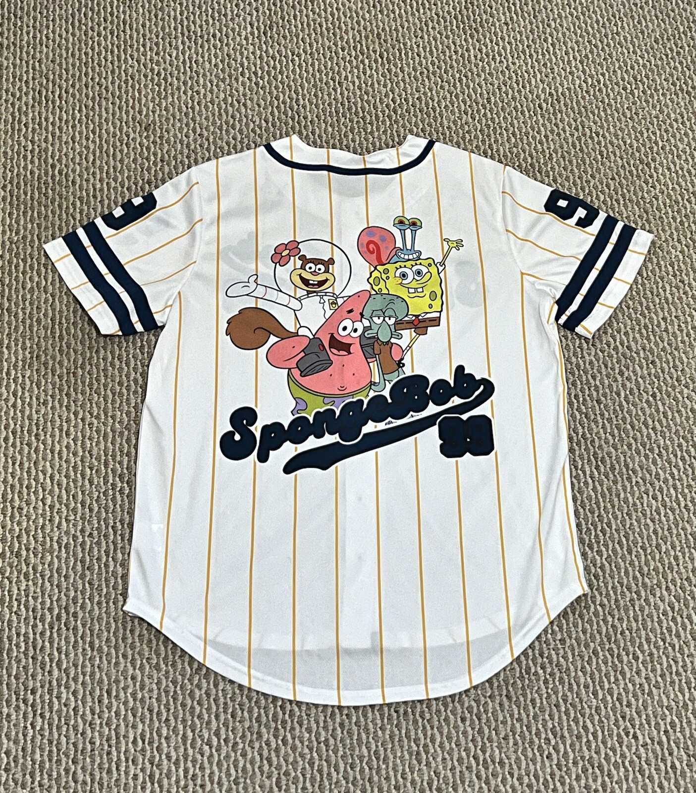 Nickelodeon SpongeBob SQUAREPANTS Baseball Jersey Si… - Gem