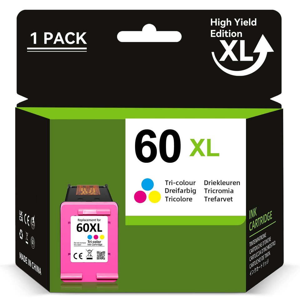 60XL 60 XL Ink Cartridges Compatible with HP Photosmart C4788 C4795 ...