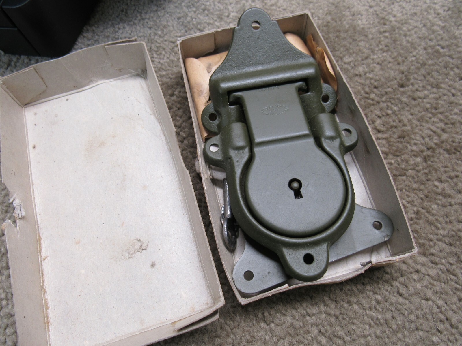 WW2 US Military Trunk Footlocker Lock W/ All Hardware 1943 Eagle Lock ...