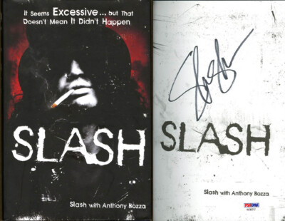 Slash SIGNED Slash HC Book 1st Ed 1st Pr Guns N' Roses PSA/DNA ...