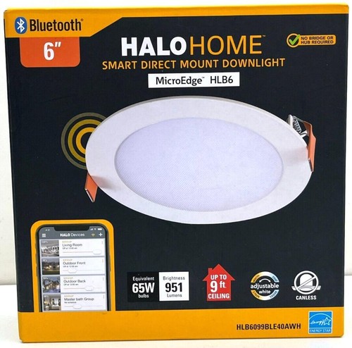 Halo HLB6 Series 6” 2700K-5000K Adjustable Smart LED White Recessed ...