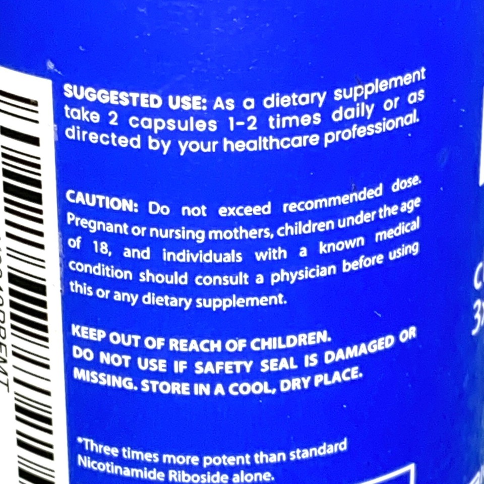 NAD+ Supplement for Anti Aging, Energy, Focus Booster Nicotinamide ...