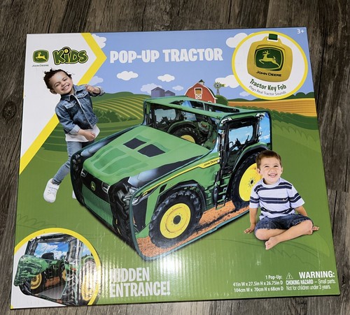 John Deere Pop Up Tent Tractor Playhouse Kids | Removable Key Fob with ...