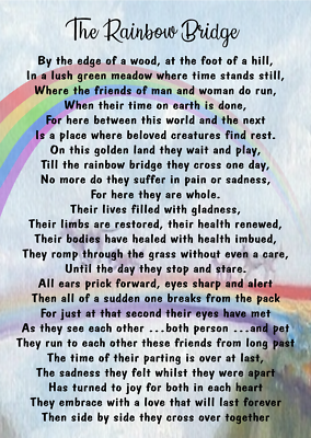 Pet Loss Poems Rainbow Bridge | Sitedoct.org