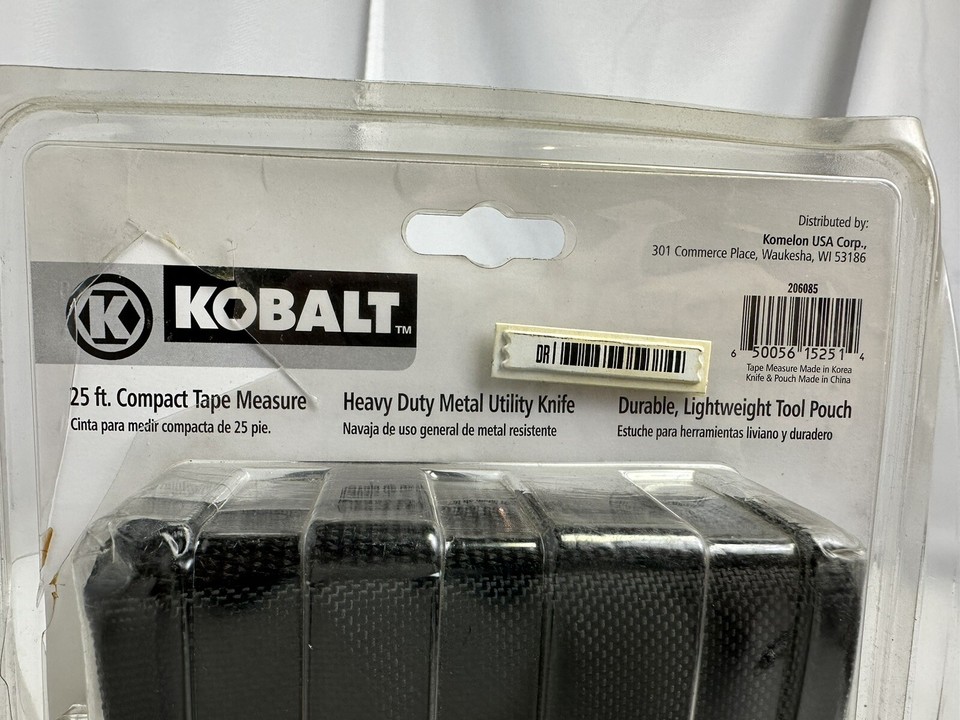 Kobalt Mighty Mite 25 Ft Tape Measure Utility Knife Tool Belt Pouch Kit ...