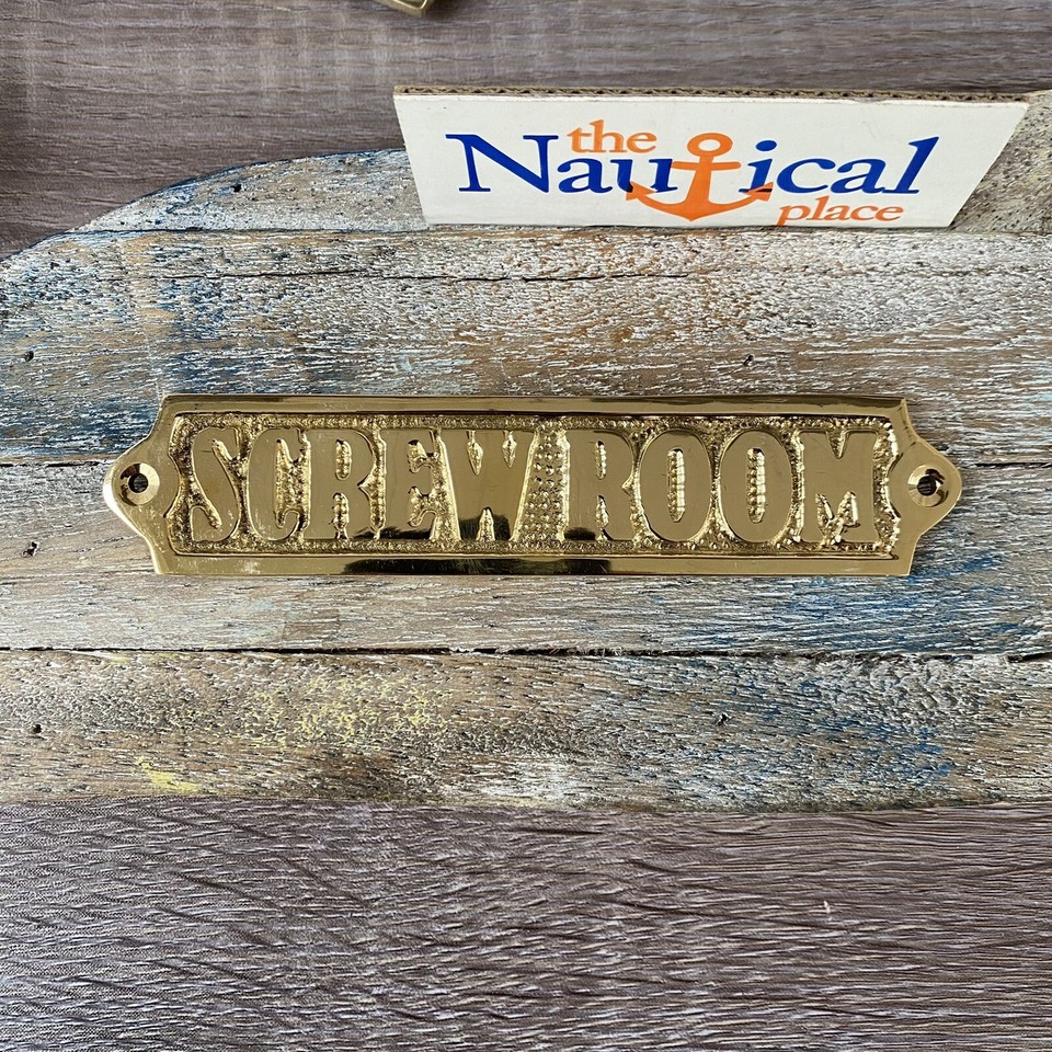 Nautical Door Signs - Solid Brass - Poop Deck, Head, Rum Locker ...
