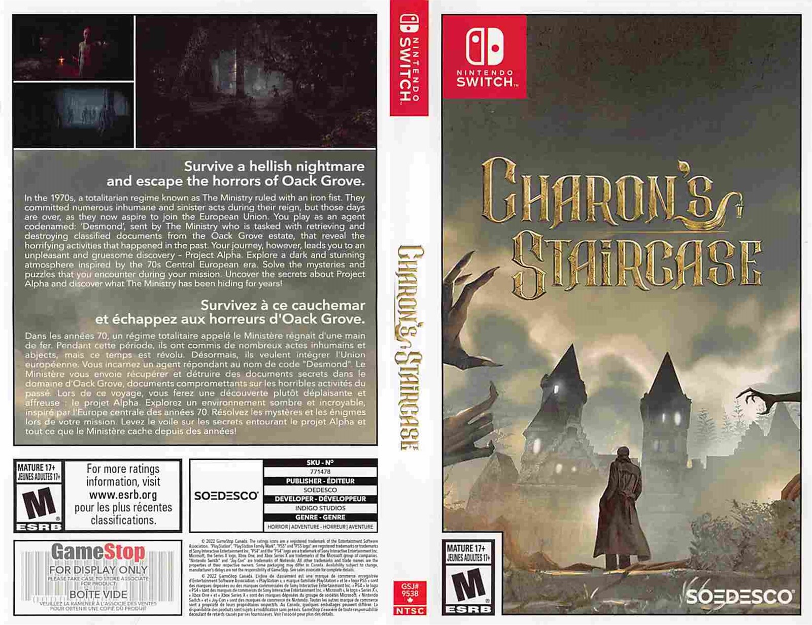 Nintendo Switch CHARON'S STAIRCASE store display box art | eBay