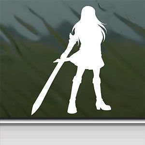 Fairy Tail Erza Scarlet White Sticker Decal Anime Cartoon White Car ...