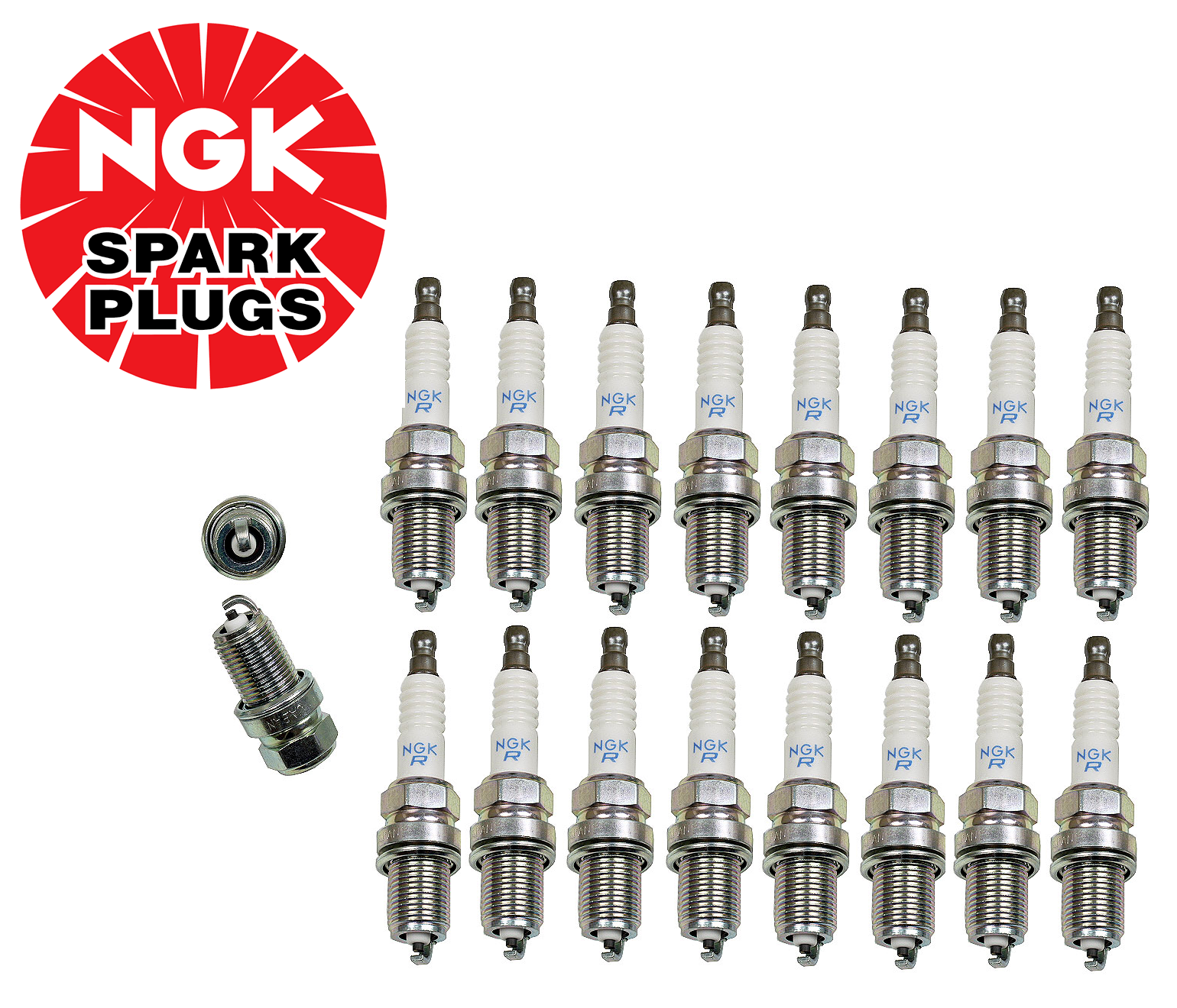 Spark Plugs Plug Set 16X Original NGK FOR Mercedes 113 V8 CL CLK E G ML ...