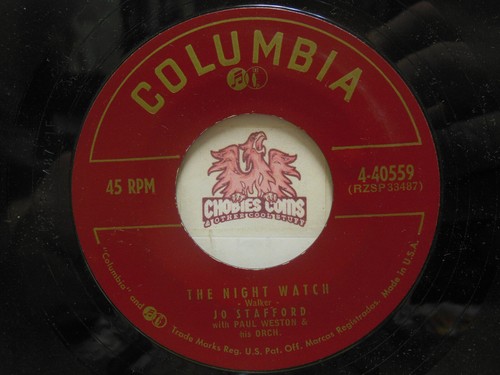 Jo Stafford: Suddenly There's A Valley / The Night Watch, 45 RPM VG+ ...