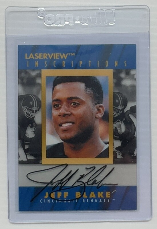 1996 Pinnacle Inscriptions Jeff Blake Laserview Auto #0332/3125 Bengals ...
