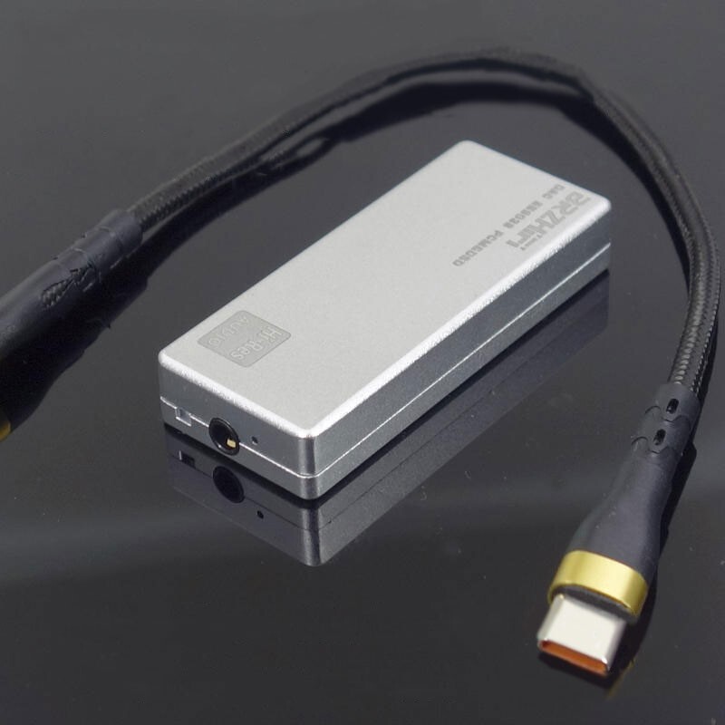 Metal Case Audio Decoder ES9038 Headphone Amplifier Type-C to 3.5mm DSD ...
