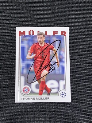 2025 Thomas Müller Hand Signed Topps UEFA CHAMPIONS LEAGUE Bayern ...