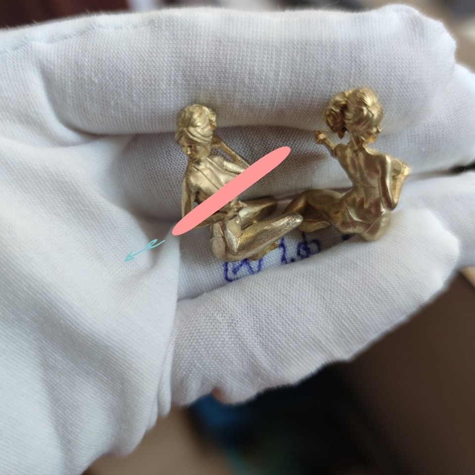 Solid Brass Sexy Lingerie Woman Miniature Figurines Tiny Collection ...