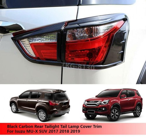 Garniture de cache feu arrière en carbone noir pour Isuzu MU-X MUX 2017 ...