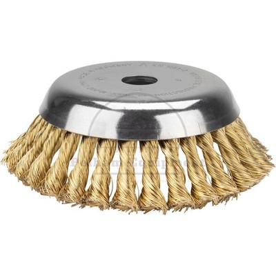 155mm Brass-Plated Conical Brush for Brushcutters, 20mm Hole | eBay
