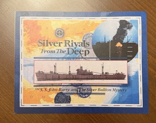SS John Barry Shipwreck Saudi Arabia Silver Riyal 1944 + Copper Shield ...