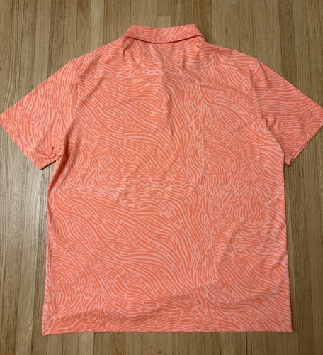 Sunday Swagger Men's Polo Shirt XL Coral Palm Trees Performance Stretch ...