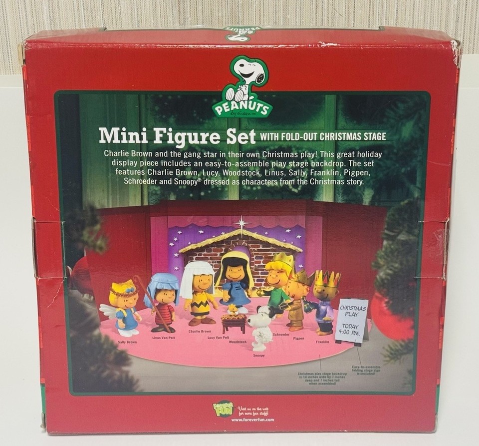 Peanuts Mini Figure Nativity Set CHRISTMAS PLAY 2010 Pageant Fold-Out ...