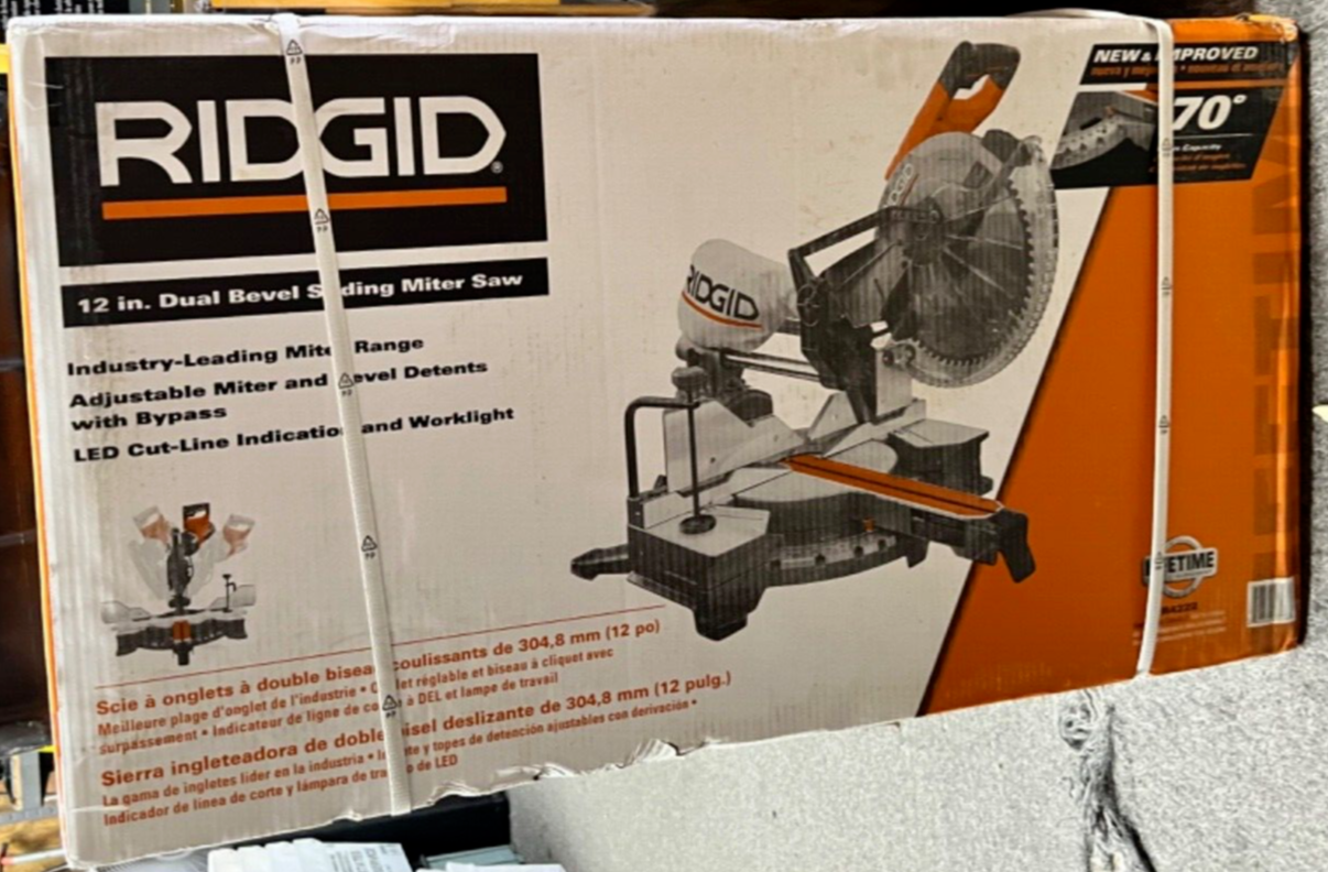 RIDGID+R4222+12%22+Dual+Bevel+Sliding+Miter+Saw for sale online | eBay
