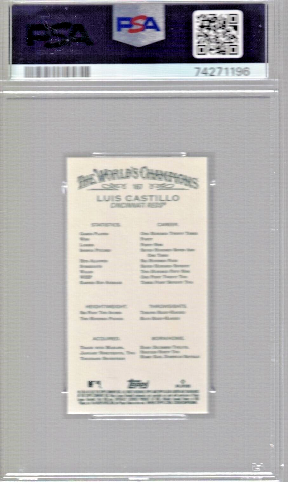 LUIS CASTILLO # 167 2022 ALLEN & GINTER MINI-BLACK BORDER-PSA GEM MINT ...
