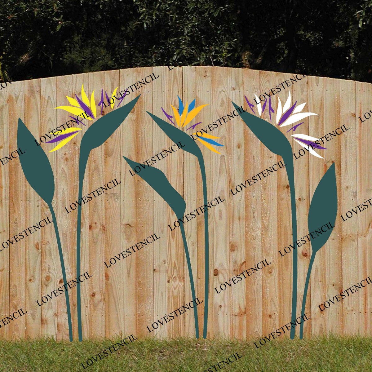 Concrete Fence Wall Painting Stencils Large Stencils For Fence Etsy