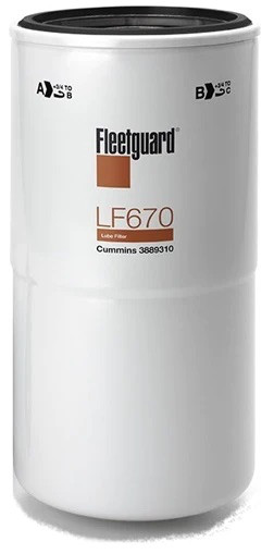 FLEETGUARD LF670 - cross reference oil filters | oilfilter ...