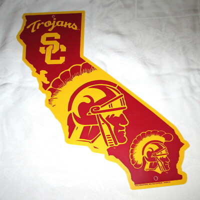 USC TROJANS - CALIFORNIA STATE SHAPED SIGN #01 - NEW | eBay