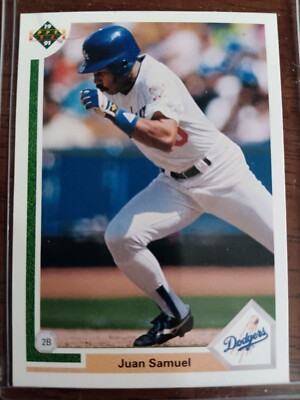 JUAN SAMUEL DODGERS 1991 UPPER DECK BASEBALL CARD #117 | eBay