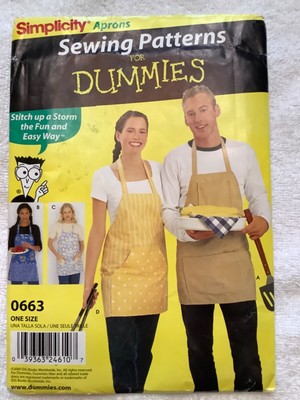 Simplicity Sewing Pattern APRONS SEWING PATTERN FOR DUMMIES 0663 ONE ...