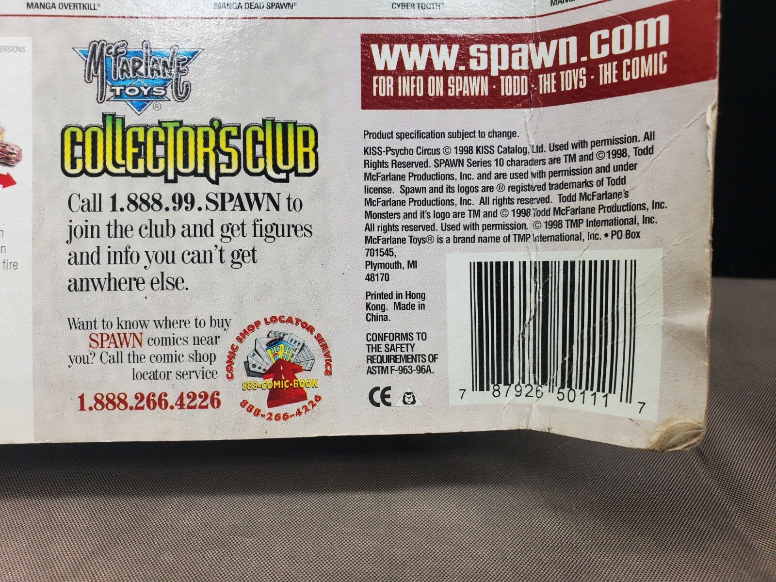 1998 McFarlane KISS Psycho Circus GENE SIMMONS THE RINGMASTER Action ...